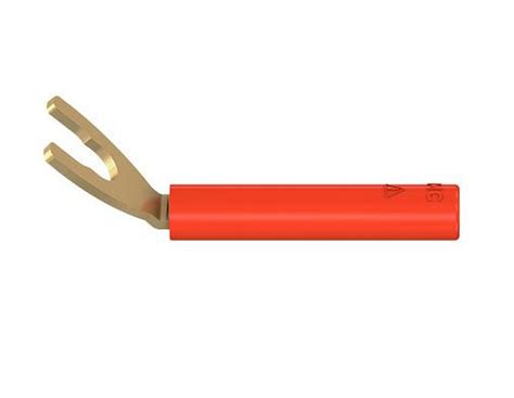 Conector Tipo Garfo Vermelho Para Pinos De 6mm