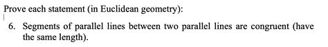 Solved Prove Each Statement In Euclidean Geometry Chegg