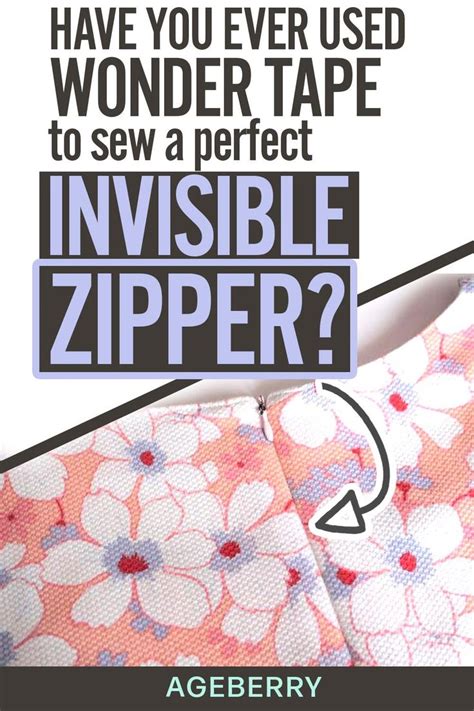 How To Put In An Invisible Zipper Using Wonder Tape For Sewing Sewing
