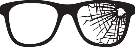 Broken Glasses Black White Vector Illustration 20364775 Vector Art At Vecteezy
