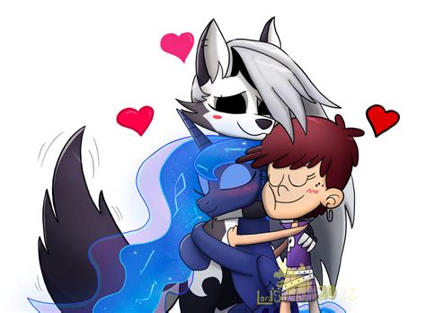 Princess Luna Loona And Luna Loud Hugging By Lordshrekzilla20 On