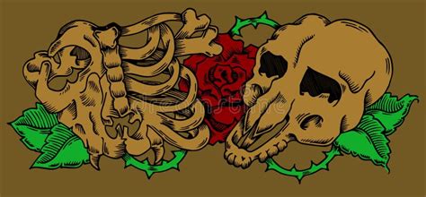 Skull And Bones Vector Tattoo Flash Stock Vector Illustration Of Logo
