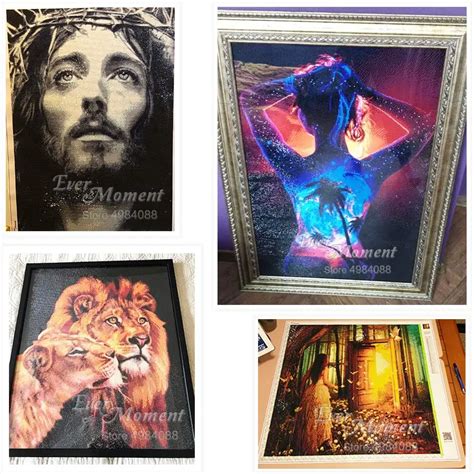 Алмазная картина Ever Moment с зеленым глазом тигра 5d Diy Стразы мозаика полная квадратная