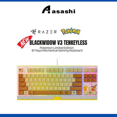 Razer Blackwidow V3 Tenkeyless Green Switch Pokemon Edition Compact