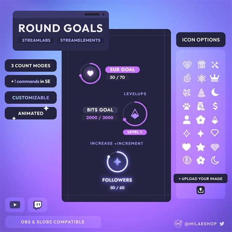 Goal Widget Animated Twitch And Youtube Streamelements Streamlabs