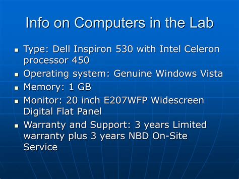 Computer Lab Proposal For A Computer Lab Ppt Desktops Computing