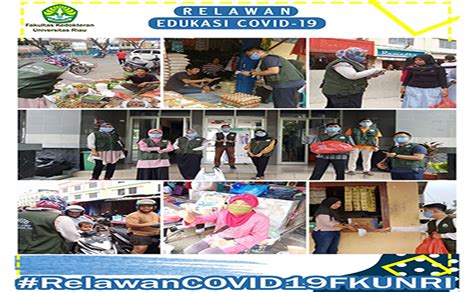 Relawan Covid 19 FK UNRI Bagikan Masker Kain Gratis Di Pasar
