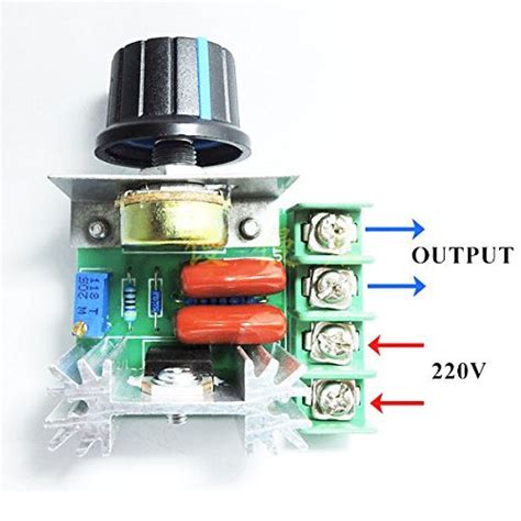 HiLetgo W PWM AC Motor Speed Control Module Dimmer Speed Regulator V Adjustable