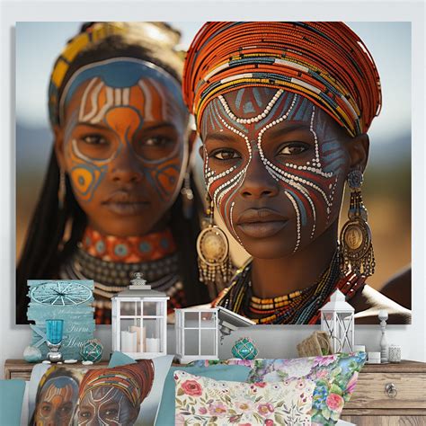 Designart Tribes Ndebele African South African Tribes Canvas Wall Art