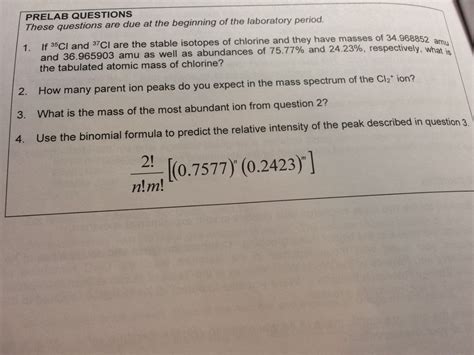 Solved If35cl And37cl Are The Stable Isotopes Of Chlorine