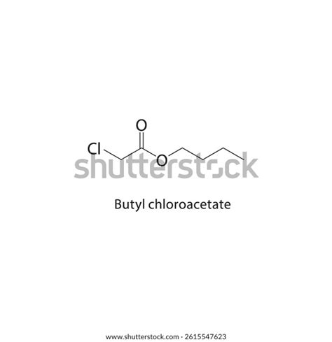 Butyl Chloroacetate Skeletal Structure Ester Compound Stock Vector Royalty Free 2615547623