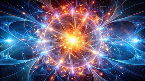Abstract Visualization Of Fusion Energy Reaction In A Generative