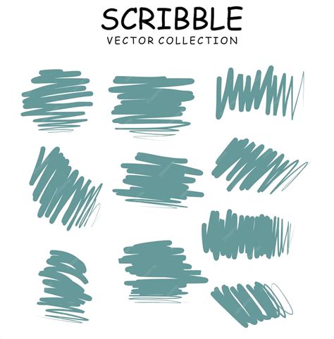 Premium Vector Set Of Hand Drawn Ink Pen Scribbles