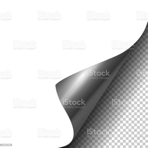 金屬捲曲的角落與反射和陰影在透明背景現實向量例證向量圖形及更多三角形圖片 三角形 光 具有特定質地 Istock