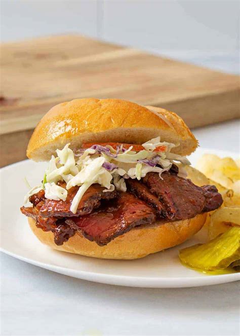 Slow Cooker Bbq Brisket Sandwiches I Heart Naptime