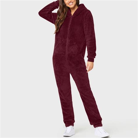 Flash Deal Sempai Women Long Sleeve Hooded Jumpsuit Pajamas Casual