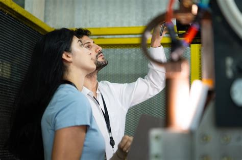 premium photo businessperson of factory industry inspection and