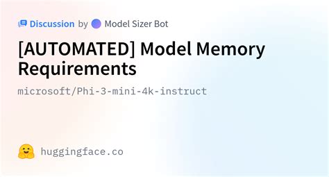 Microsoftphi 3 Mini 4k Instruct · Automated Model Memory Requirements