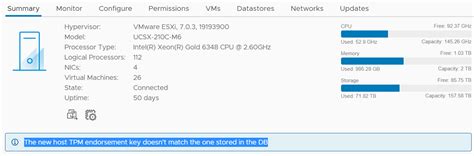 New Host TPM Endorsement Key Doesnt Match The One Stored On The DB