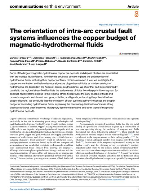 PDF The Orientation Of Intra Arc Crustal Fault Systems Influences The