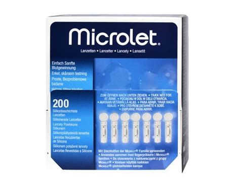 Универсальные ланцеты Микролет (Microlet), 200 штук — Диабетические товары
