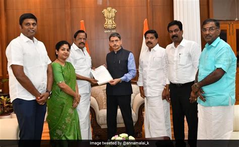 Tamil Nadu Bjp Leaders Meet Governor Seek Probe Into Audio Clip Row
