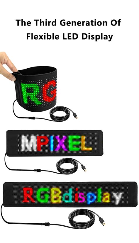 Programmable Flexible Led Display Screen Car Scrolling Advertise