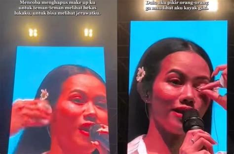 6 Momen Yura Yunita Hapus Make Up Di Atas Panggung Bikin Mewek