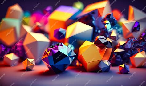 Premium Photo A Geometric Abstract Background Featuring An Array Of Polygons In Various Shades