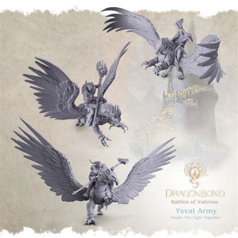 3d Printable Griffon Knights From Ysval Dragonbond Battles Of Valerna