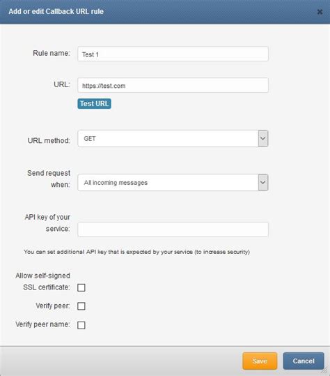 Callback Url Smseagle