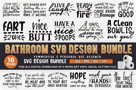 Bathroom Svg Bundle Bundle Cricut