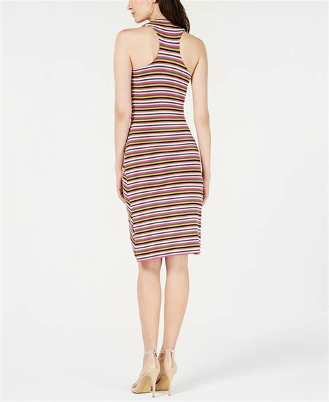 Bar Iii Striped Asymmetrical Dress Created For Macys Macys