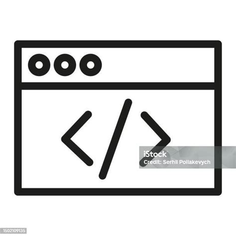 Code Window Icon Vector Illustration Stock Image Stock Illustration