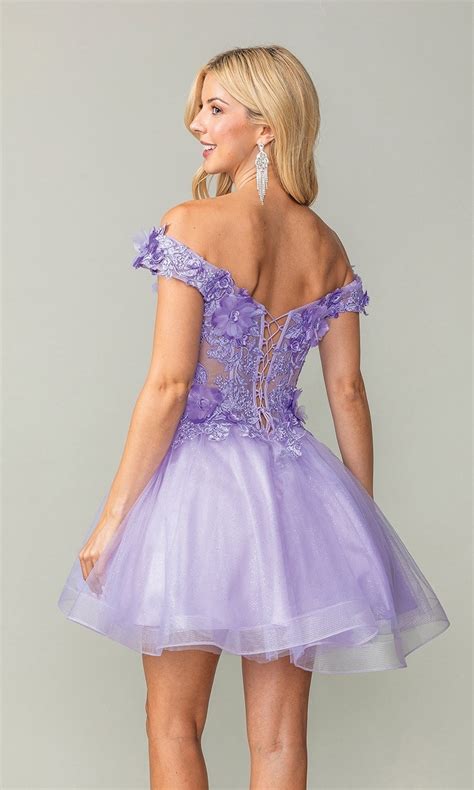 Off The Shoulder Short Prom Dress 3344