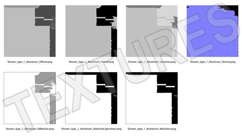 Glass Shower Enclosure Sliding Doors Silver 3d Model 19 3ds Blend