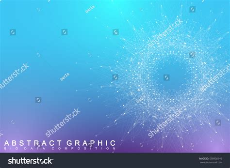 Fractal Element Connected Lines Dots Big Stock Vector Royalty Free 538905946 Shutterstock