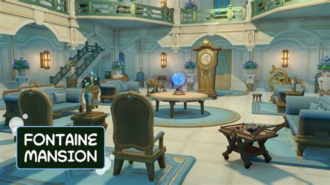 Fontaine Mansion Inside Full Decor Genshin Serenitea Teapot Design