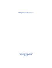 BIO203 2021 Scientific Literacy Assessment Hypothesis Worksheet