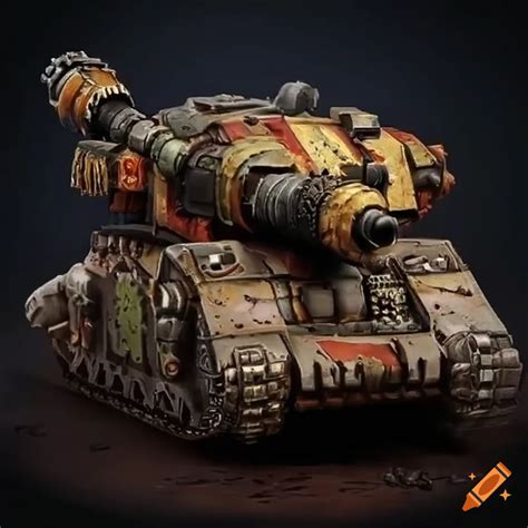 Image Of A Warhammer Ork Armored Heavy Tank