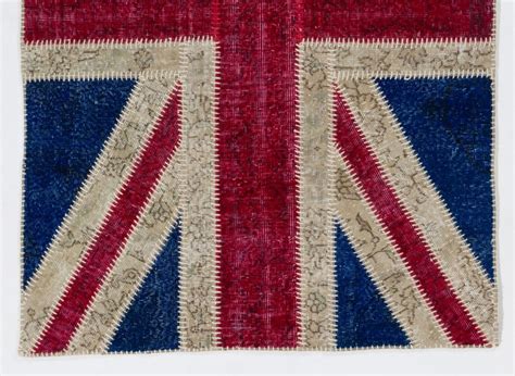 Union Jack British Flag Design Patchwork Rug Bright Colors UK Etsy