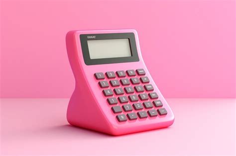 Premium Photo Pink Calculator Design
