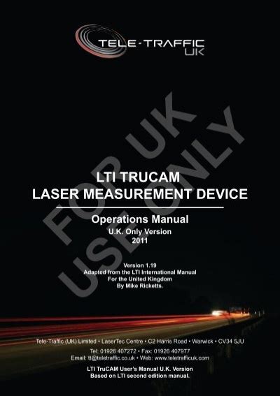 Lti Trucam Laser Measurement Device Tele Traffic