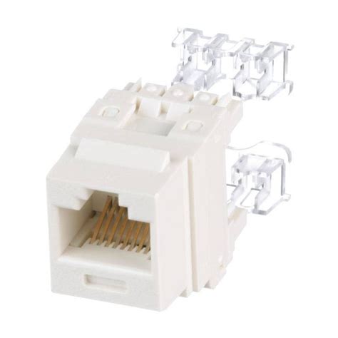 Panduit Cat6 Keystone Punchdown Utp Rj45 Receptacle White Nk688miw
