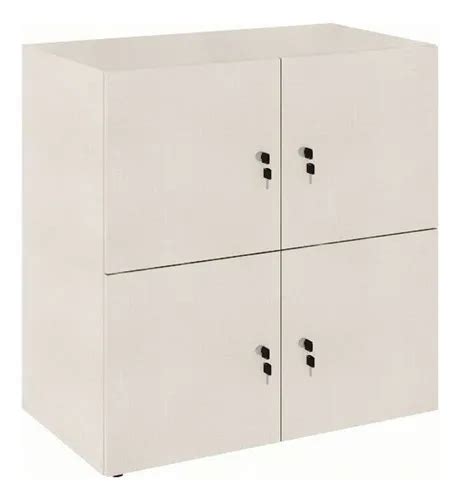 Armário Locker Duplo Module 4 Pt Off White Mercadolivre