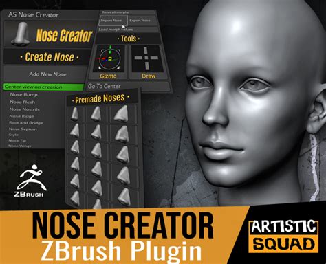 nose creator zbrush plugin flippednormals
