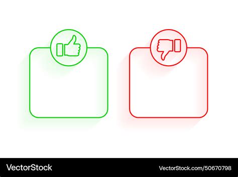 right and wrong checkmark box with empty space vector image