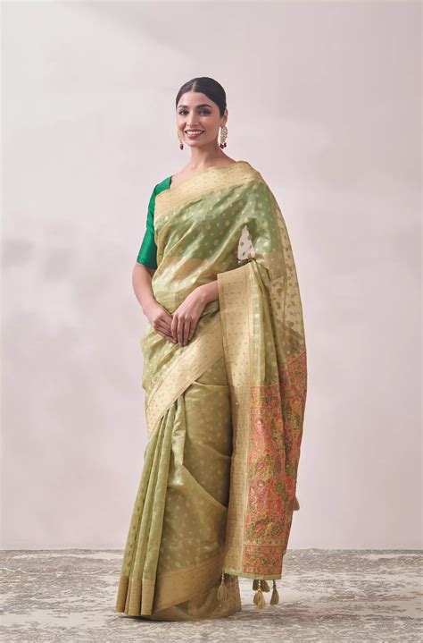 Buy Classy Pista Patterned Saree Online In India Mohey Saree For Women