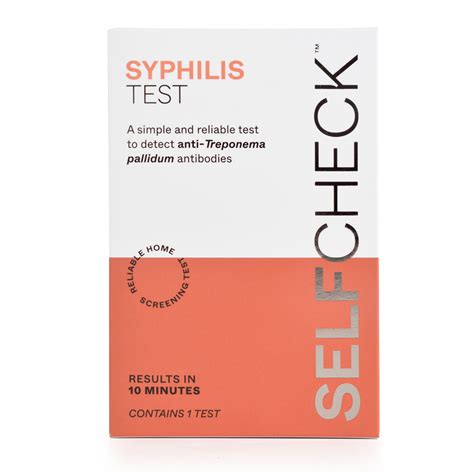 Selfcheck Syphilis Test Stressnomore