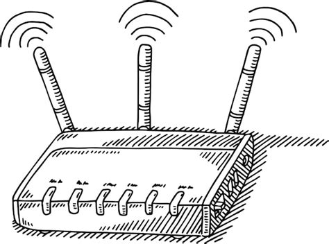 Ein Router Mit Einem Router Darauf Premium Vektor